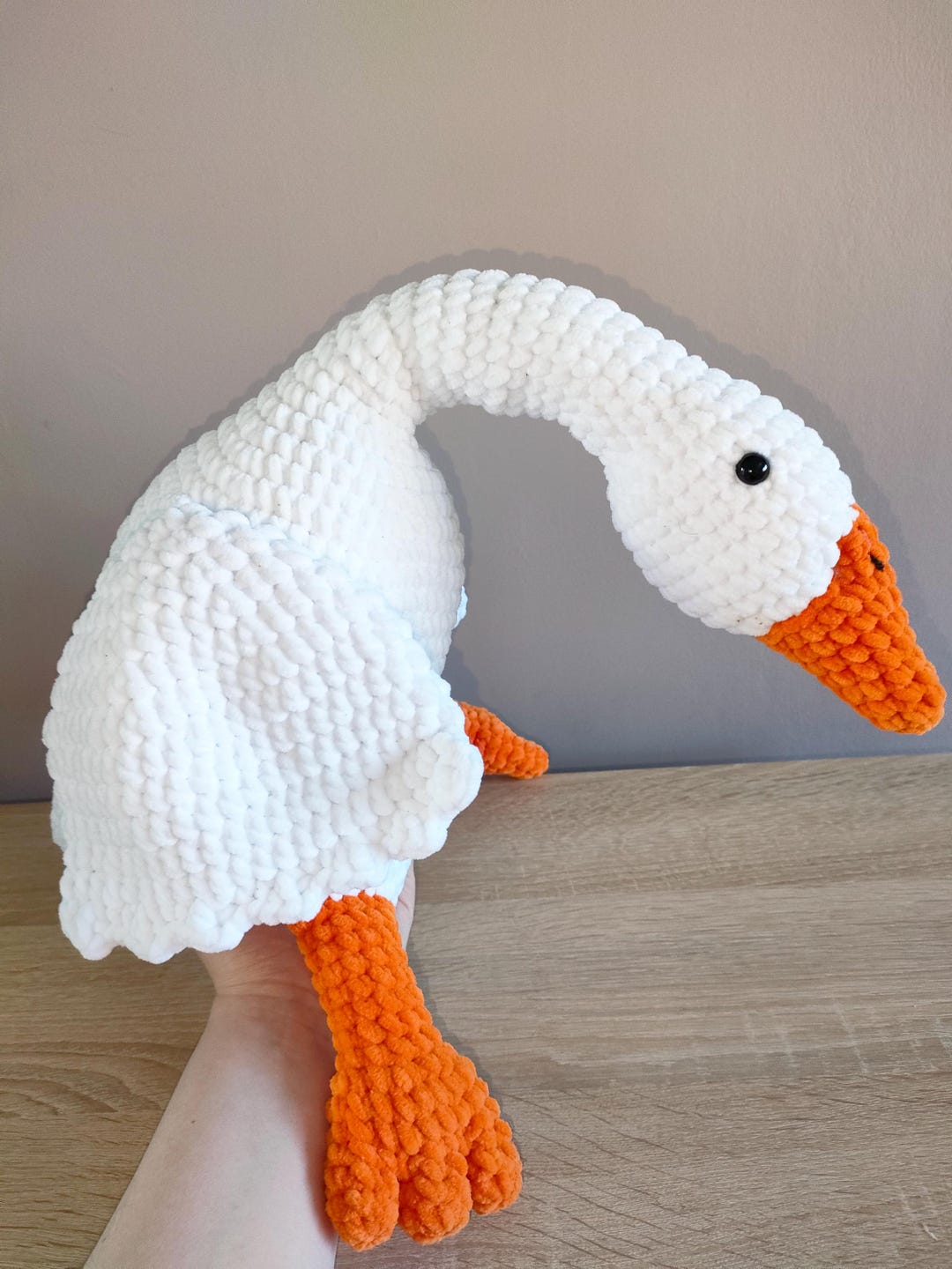 Jumbo Goose / Crochet Plush Goose Toy / Handmade Plush Toy for Kids ...