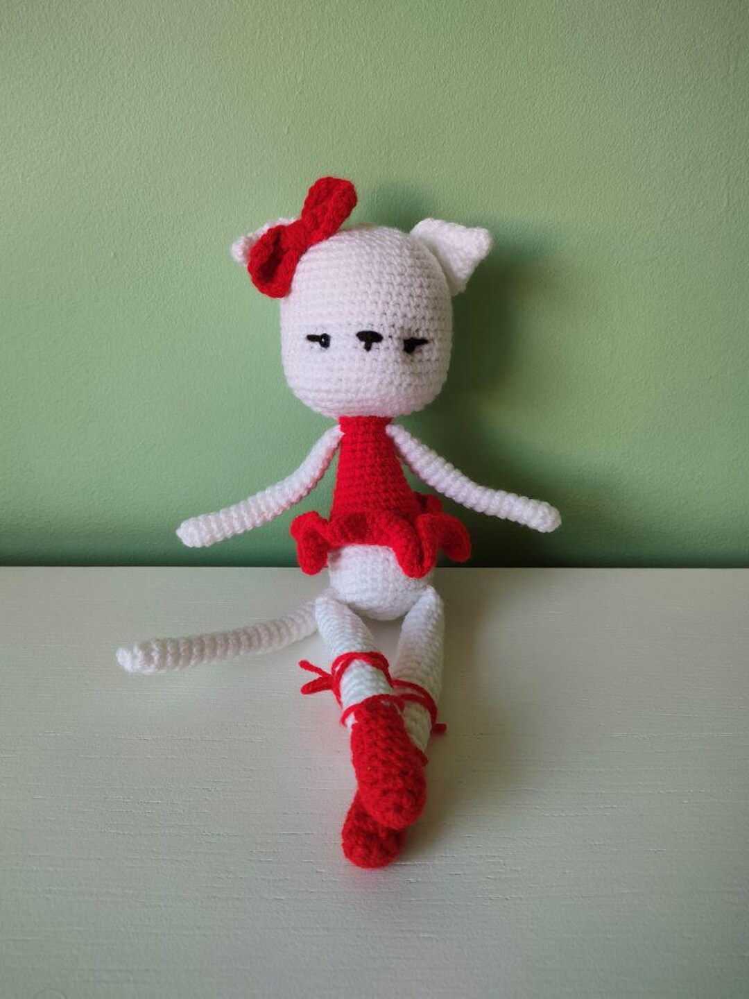 Ballerina Cat / Crochet Plush Toy / Handmade Plush Toy for Kids ...
