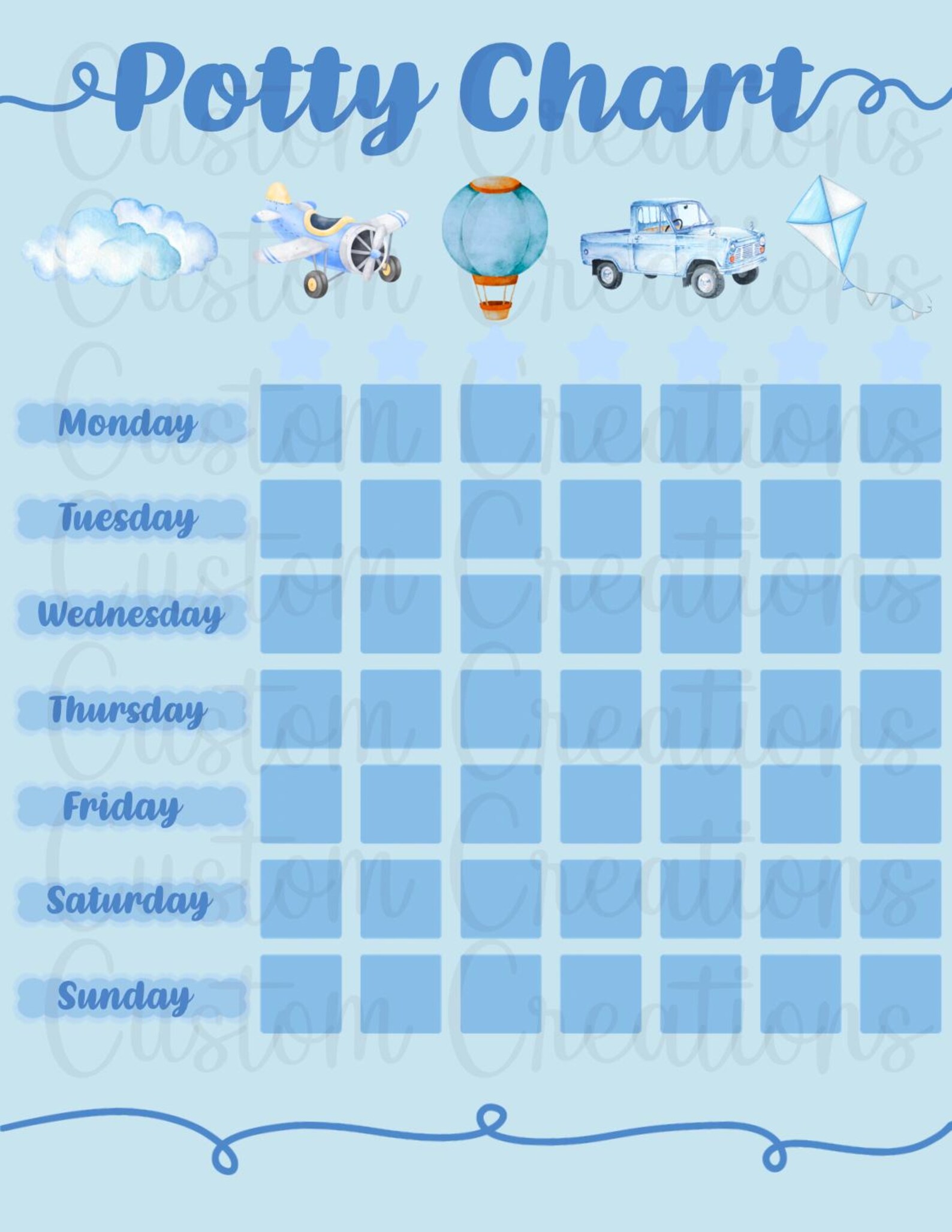 POTTY CHART, Boys and Girls, Potty Training Chart, PDF, Charts, Potty ...