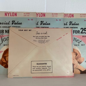 Vintage 50s Jac O Net Hair Nets Blonde Set of 4 Mid Century Modern ...