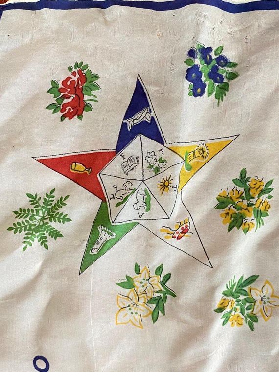 Vintage 50’s silk Order of the Eastern Star Masonic s… - Gem