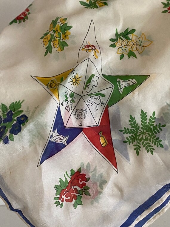 Vintage 50’s silk Order of the Eastern Star Masonic s… - Gem