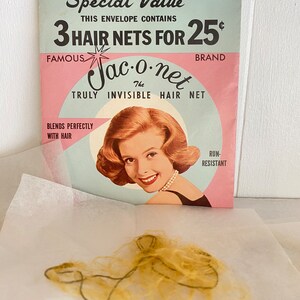 Vintage 50s Jac O Net Hair Nets Blonde Set of 4 Mid Century Modern ...