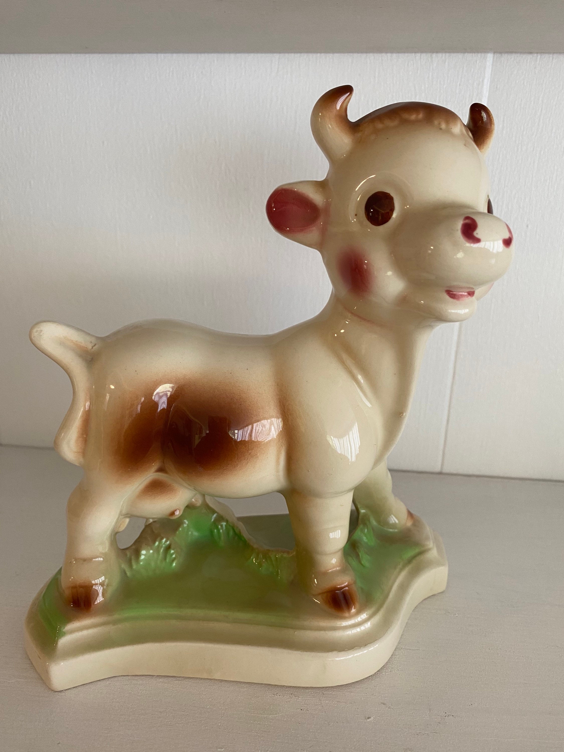 Vintage 40s Ceramic Milky the Cow Figurine Kitschy Kitchen - Etsy