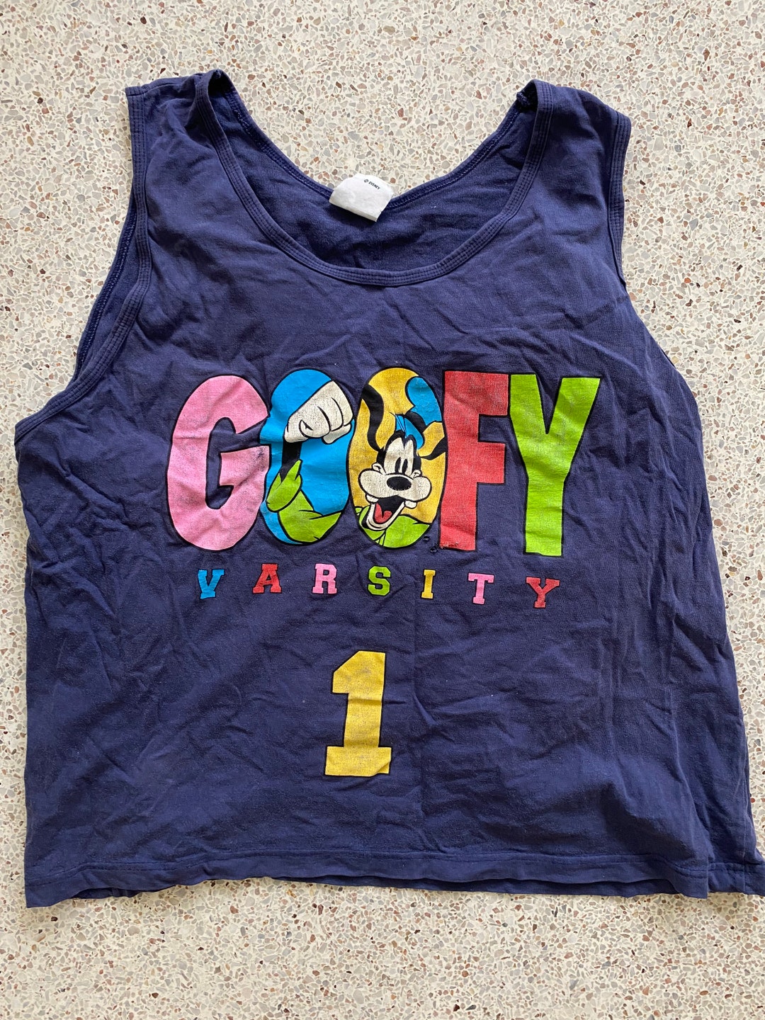 Vintage 90’s Goofy Disney Mickey & Co. Plus Size Varsity Tank XL - 2X ...