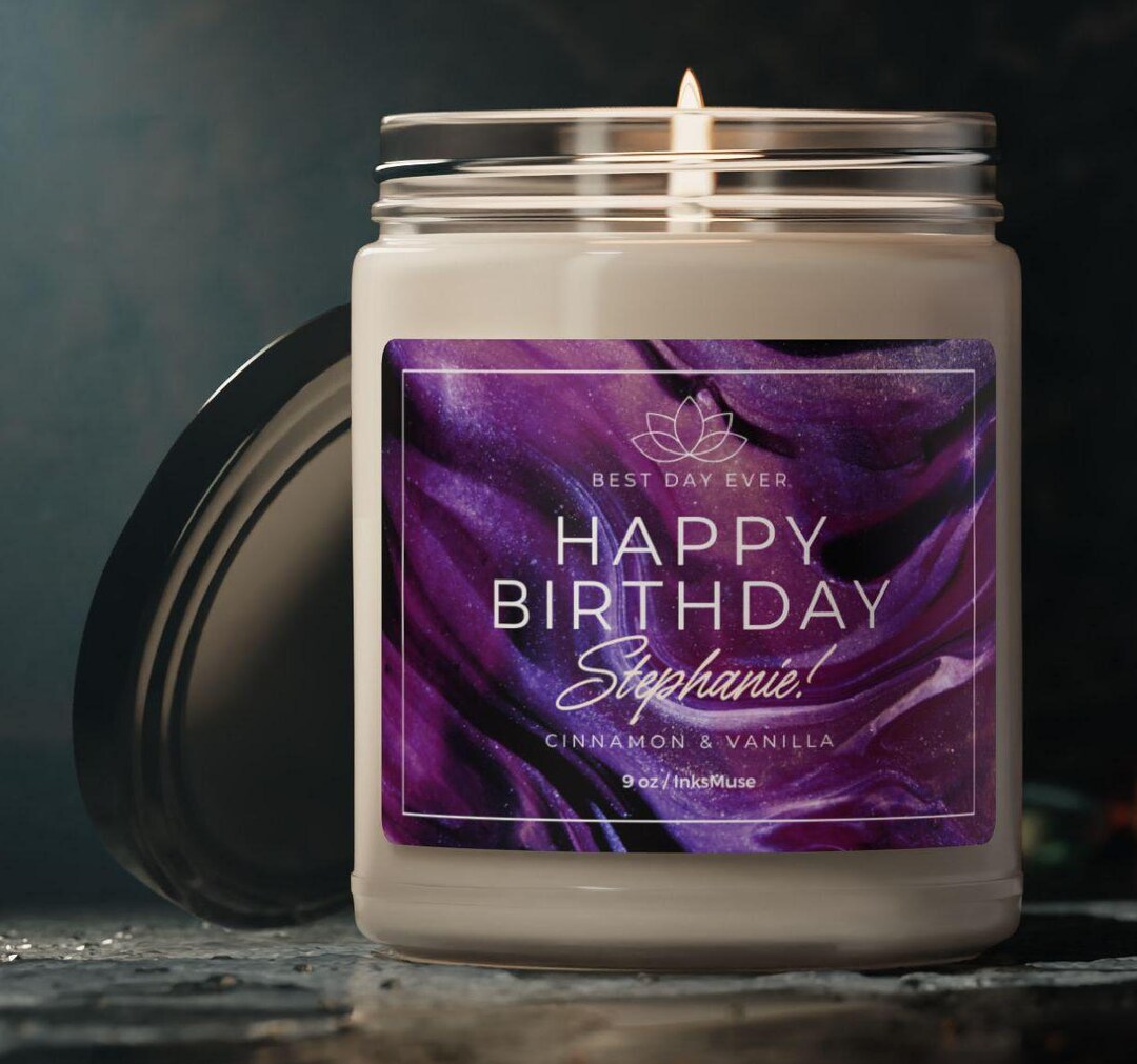 Custom Happy Birthday Candle, Custom Name Candle, BFF Candle, Mom Bday ...