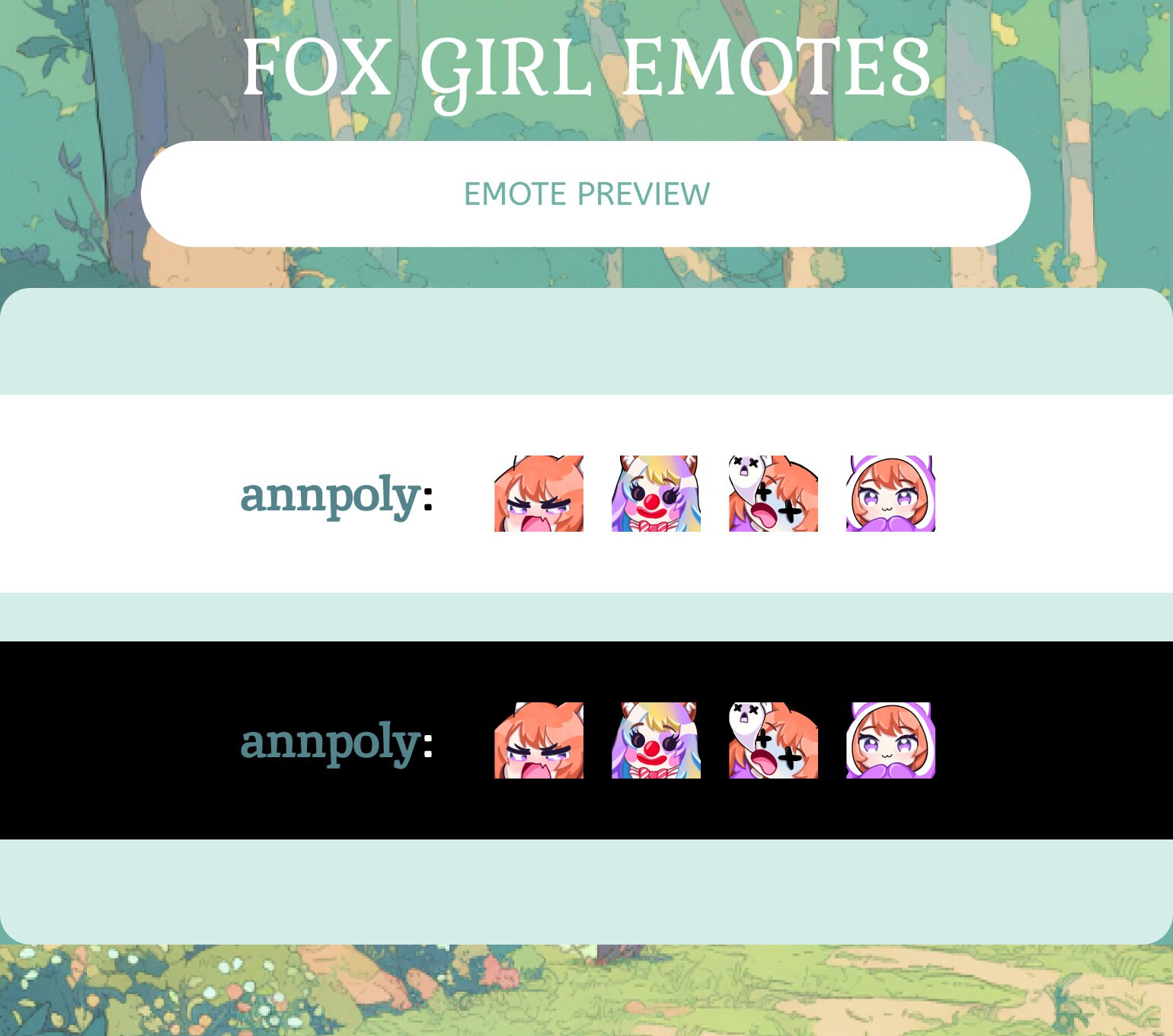 Chibi Twitch Emote Pack set 2 girl, Streamer Twitch Stickers Grumpy ...