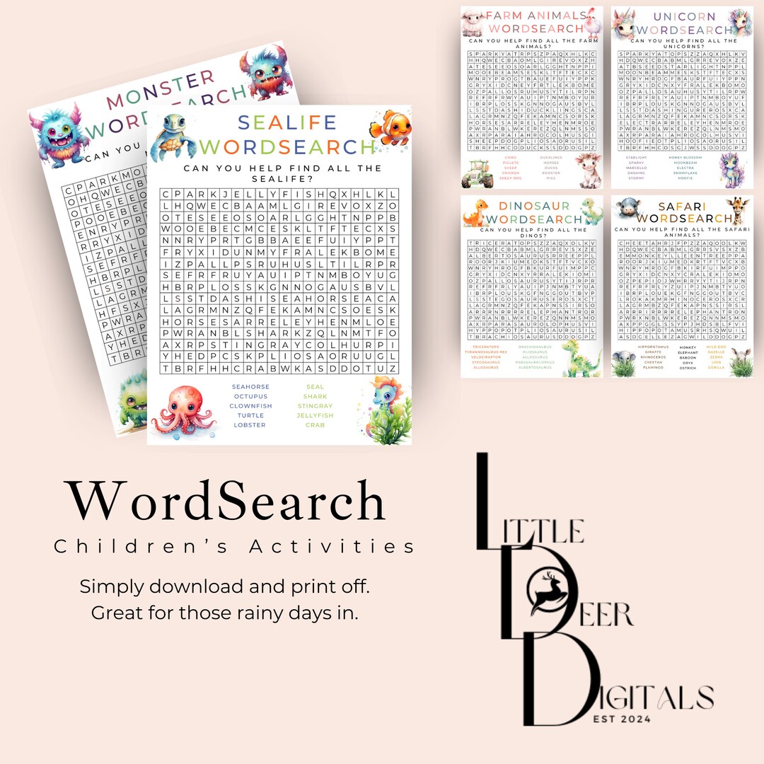 Sea Life Word Search, Children's Activities, Activities, Animals ...