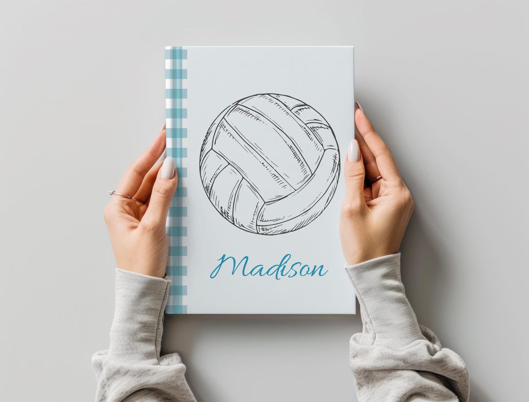 Volleyball Gift for Teenage Girl: Personalized Volleyball Notebook ...