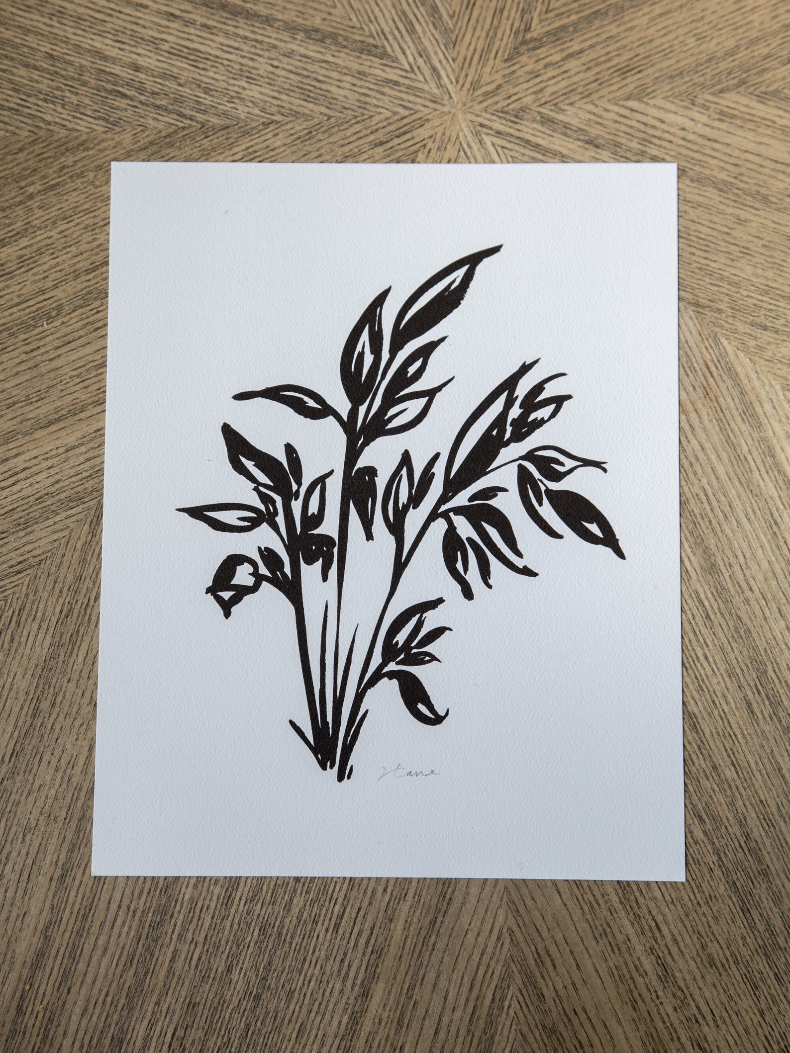 Foliage Ink Study 01, Archival Print. Original Artwork. Watercolor. Art ...
