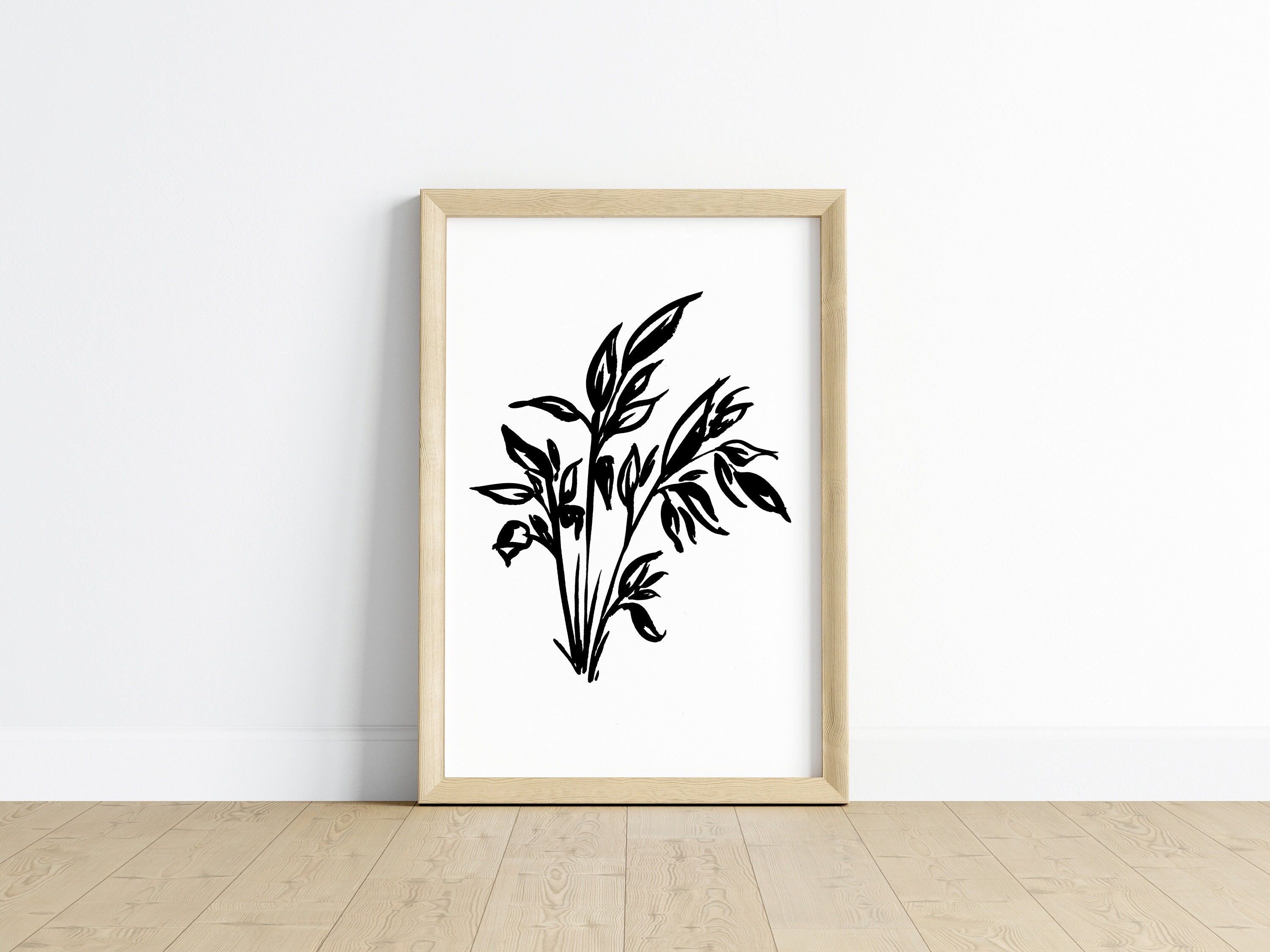 Foliage Ink Study 01, Archival Print. Original Artwork. Watercolor. Art ...