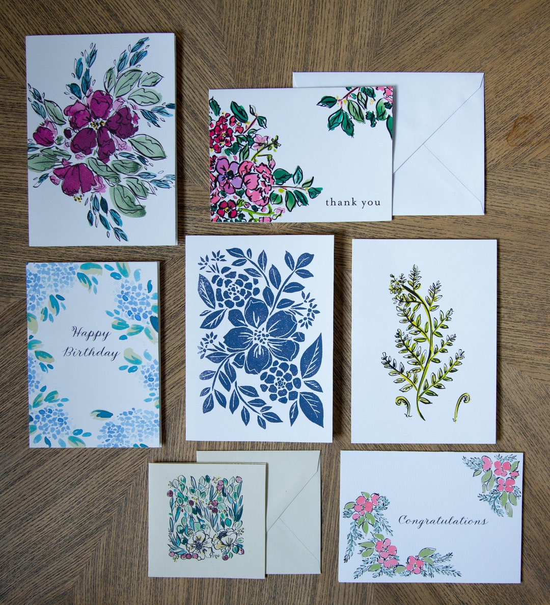 Bulk Greeting Cards, Watercolor Multipack. Handmade Cards. Assorted ...