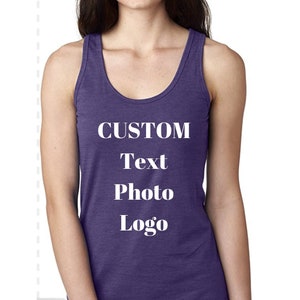 Custom Design Tank Top for Women, Personalized Tank Top Custom Text ...