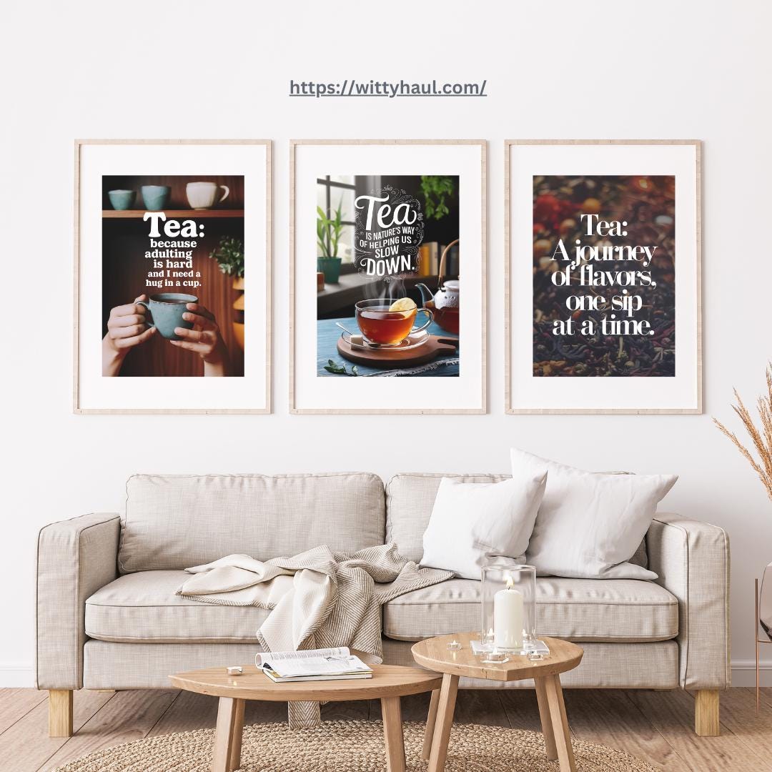 Tea Wall Art, Tea Print, Conceptual Art, Tea Decor, Tea Art Print, Tea ...