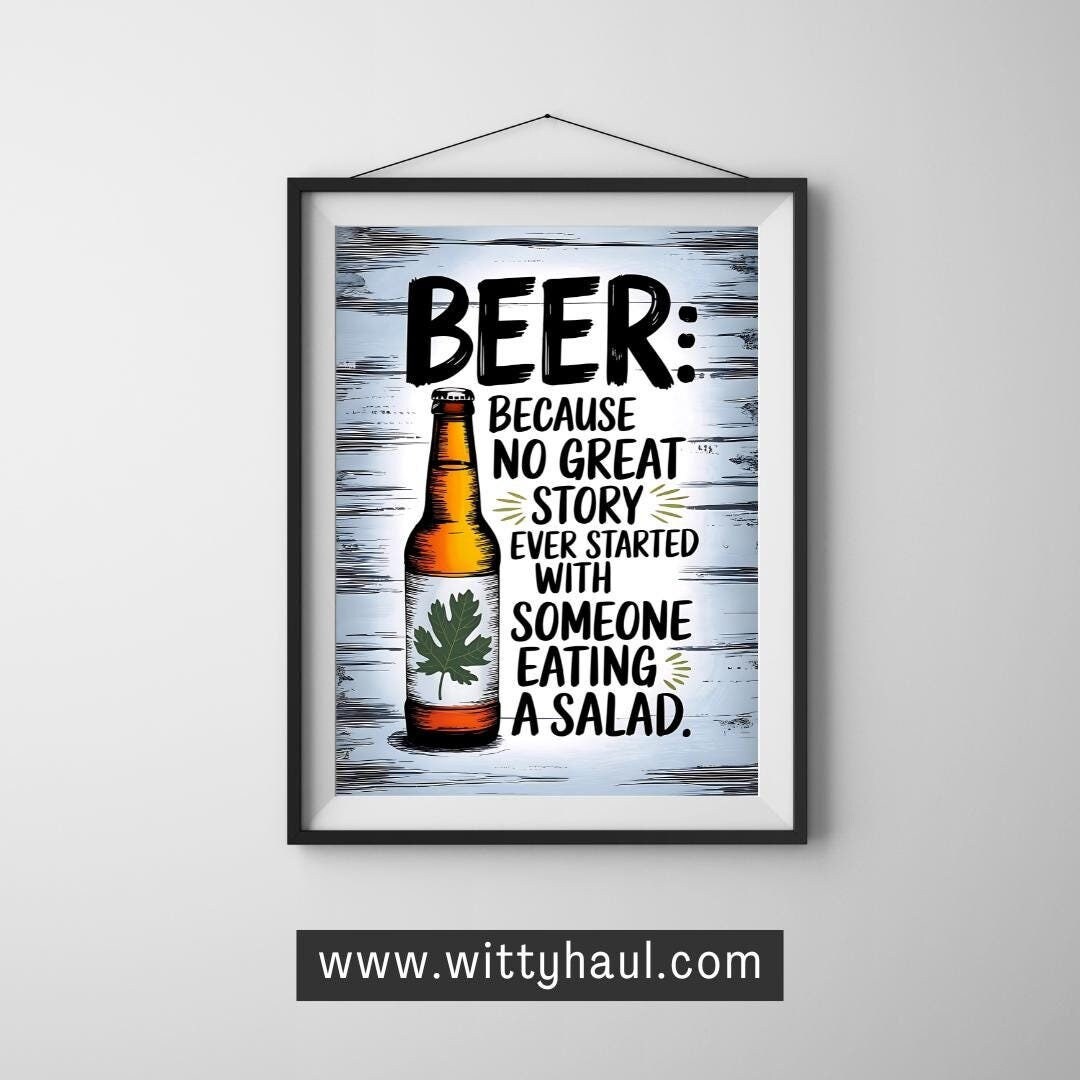Beer Wall Art, Beer Humour, Beer Prints, Beer Decor, Beer Art Print ...