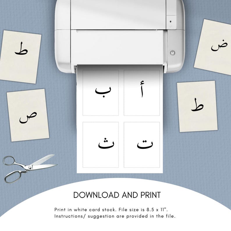 Arabic Alphabet Black and White Cards Preschool Letter Arabic Reading ...