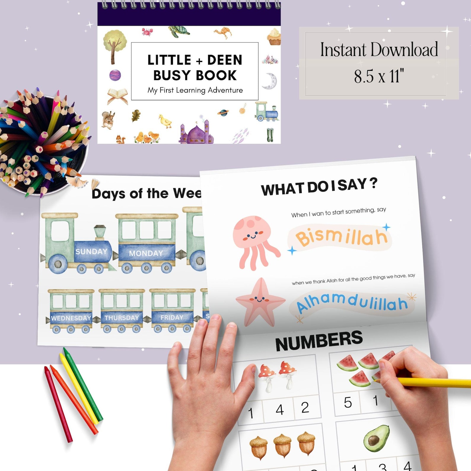 Little Muslim Busy Book Hands on Interactive Islamic Activity for ...