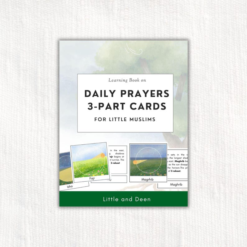 Daily Prayers 3-part Cards: Islamic Learning Resource (digital Download ...