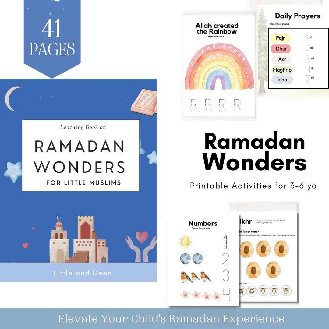 Ramadan Activity Workbook for Kids: Islamic Learning, Muslim ...