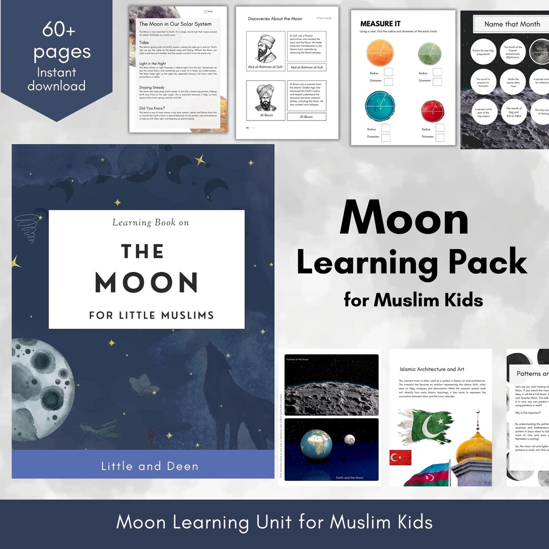 The Moon Learning Pack Islamic Learning Resource Muslim Homeschool Unit ...