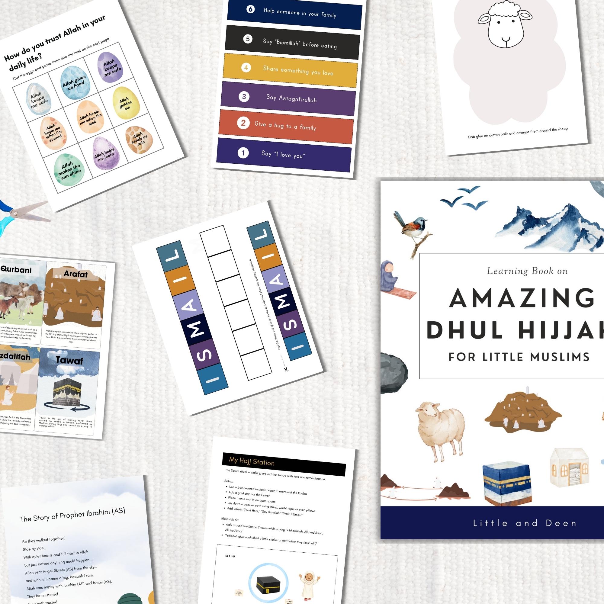 Dhul Hijjah Learning Pack: Islamic Montessori Activities (ages 3-5 ...