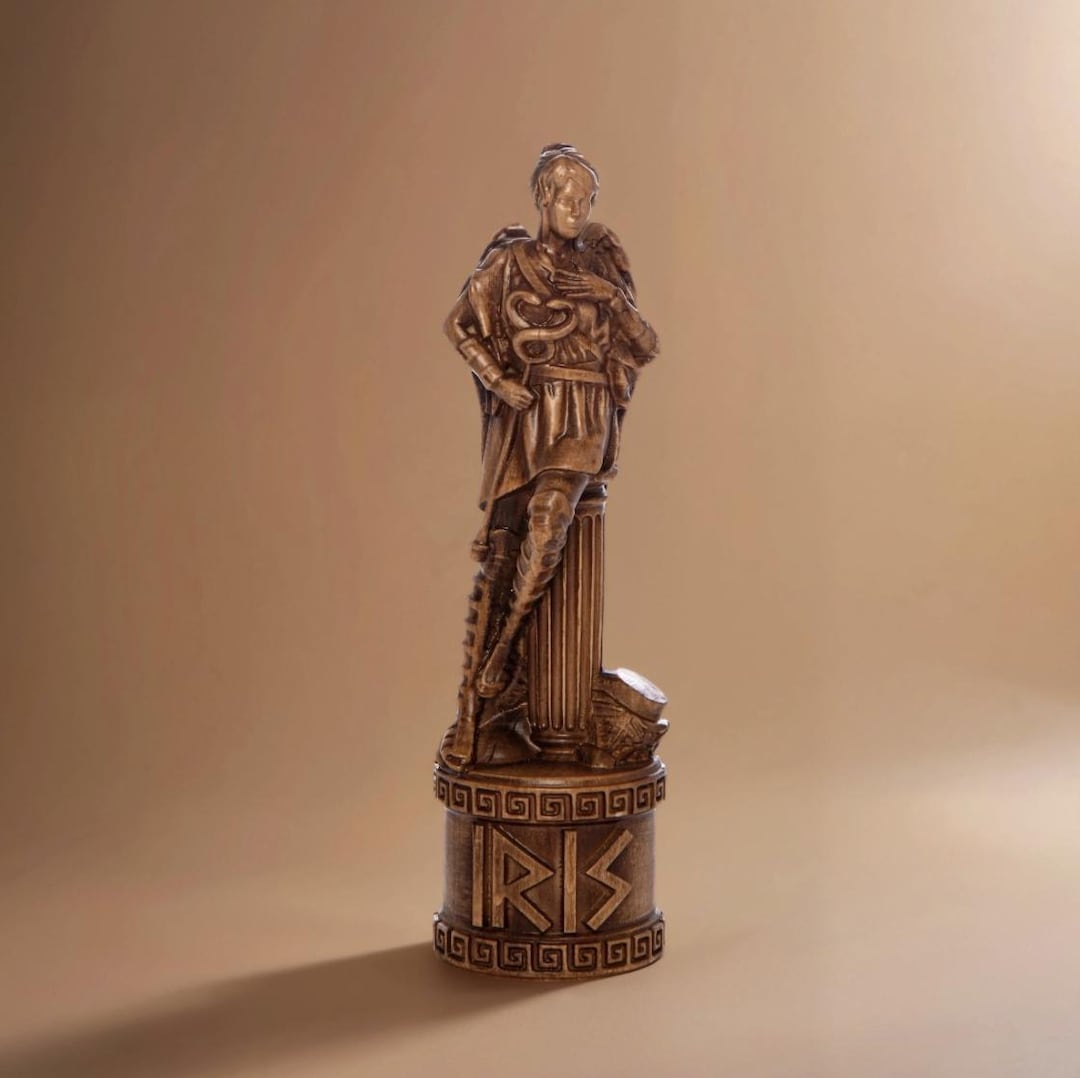 Iris Rainbow Goddess Handmade Wooden Statue Iris Greek Gods Iris Greek ...