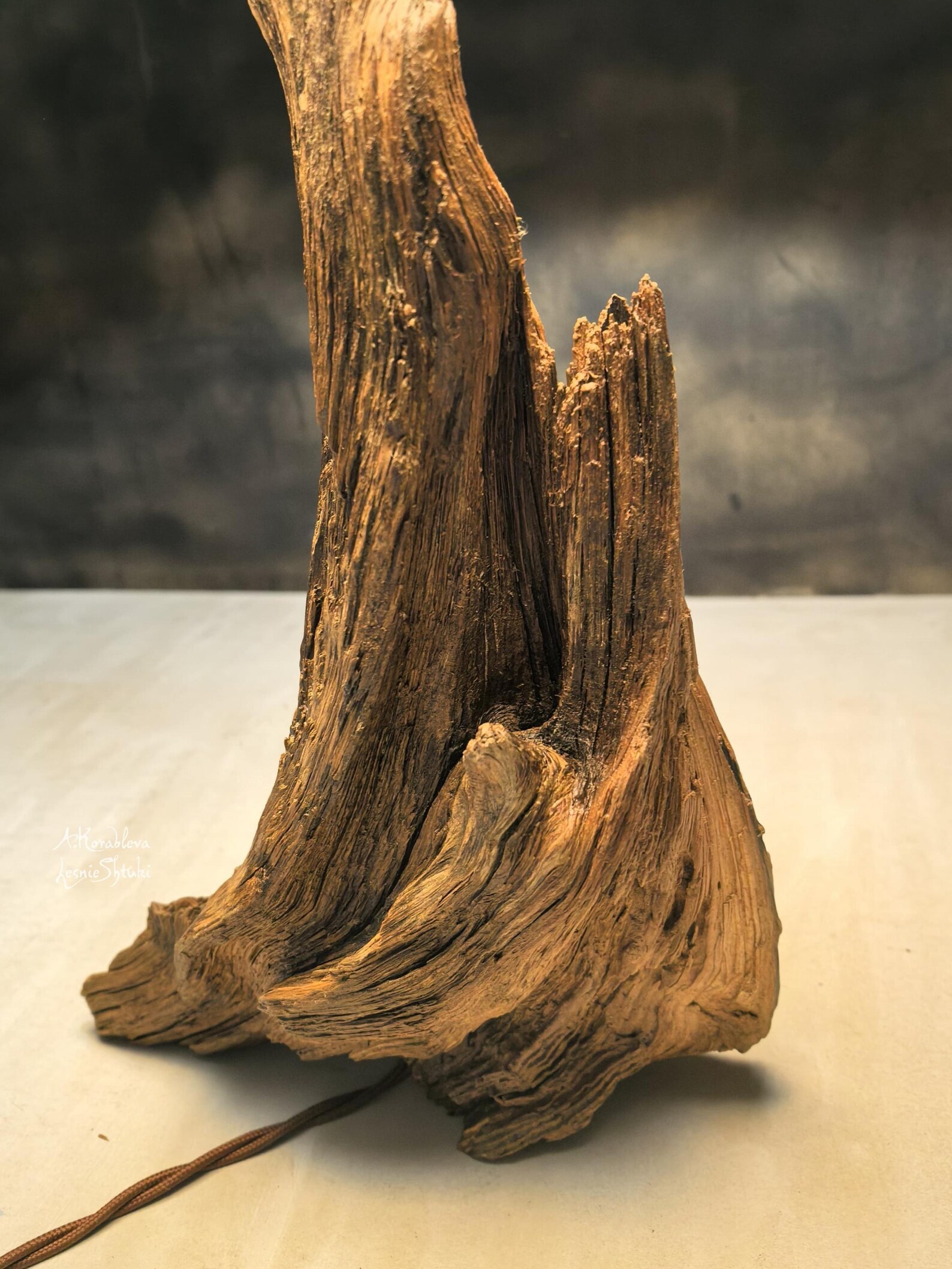 Rustic Driftwood Table Lamps "affinity" Handcrafted Natural Wood ...