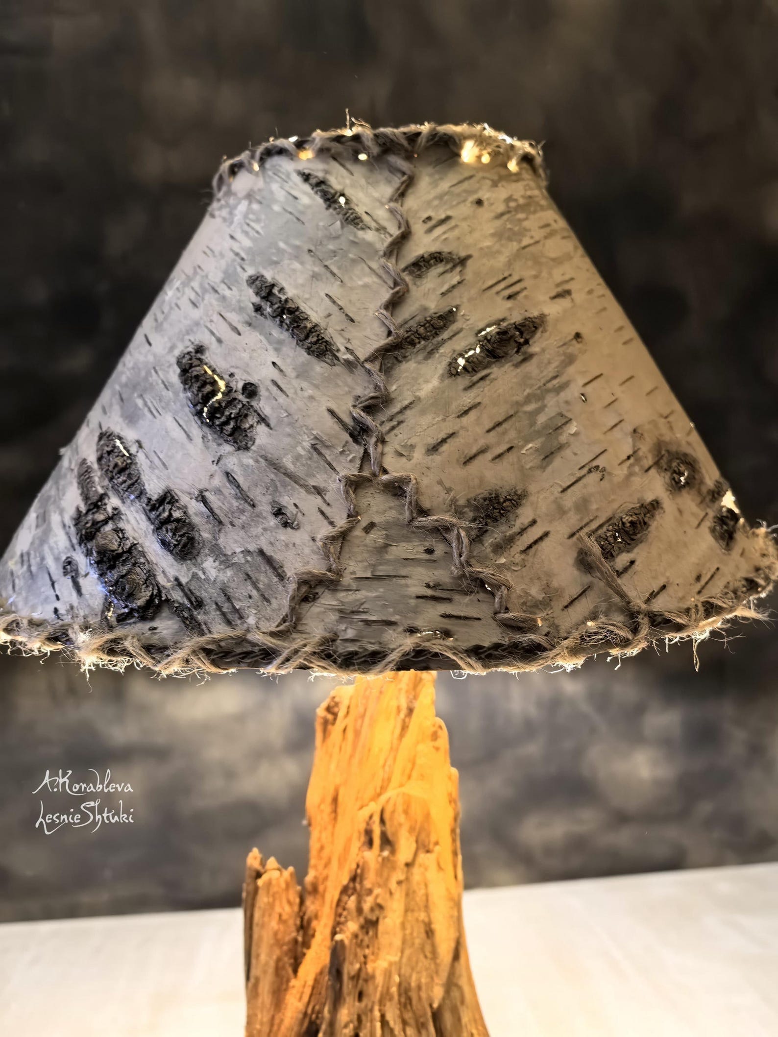 Rustic Driftwood Table Lamps "affinity" Handcrafted Natural Wood ...