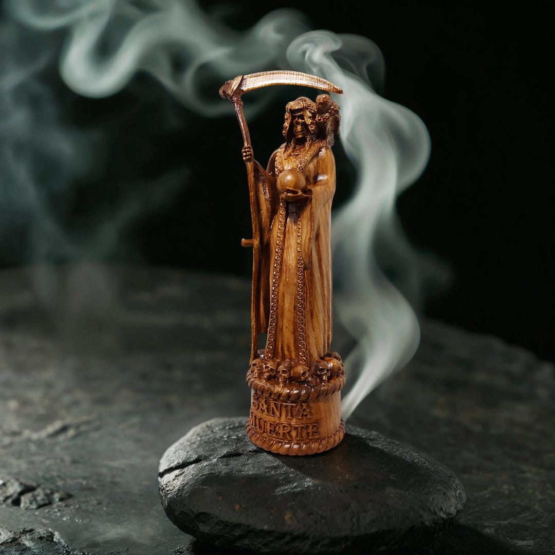 Santa Muerte Goddess Statuette, Holy Death, Catholicism, Hinduism, for ...