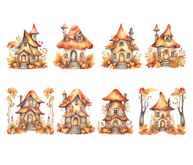 Fairy House Clipart, Autumn Fairy Clipart, Autumn Fairy House, Fall ...