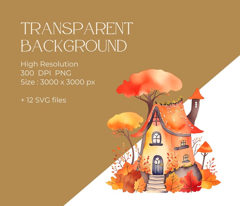 Fairy House Clipart, Autumn Fairy Clipart, Autumn Fairy House, Fall ...
