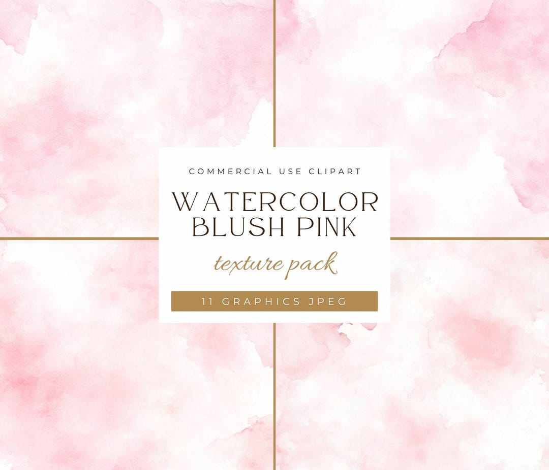 Blush Pink Watercolor Background, Textures Pack, Watercolor Papers ...