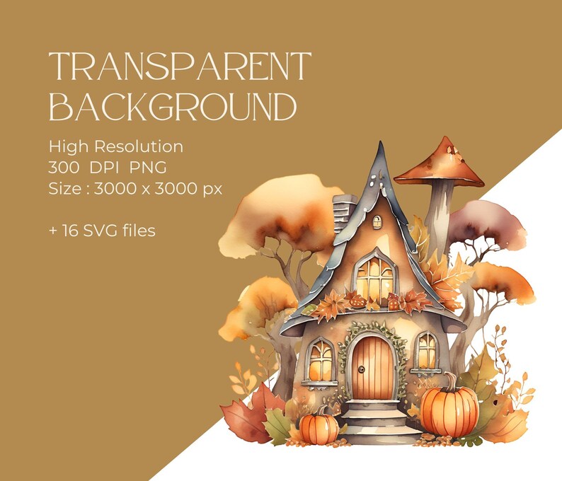 Fairy House Clipart, Autumn Fairy Clipart, Autumn Fairy House, Fall ...