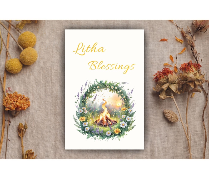 Midsummer Bonfire, Litha Clipart, Wiccan Summer Solstice Graphics ...