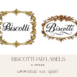 Biscotti Jar Label, Mason Jar Labels, Printable Kitchen Labels ...