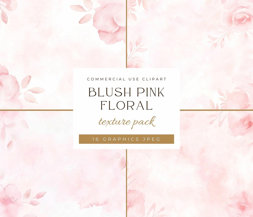 Blush Pink Watercolor Background, Blush Floral Clipart, Pink Floral ...