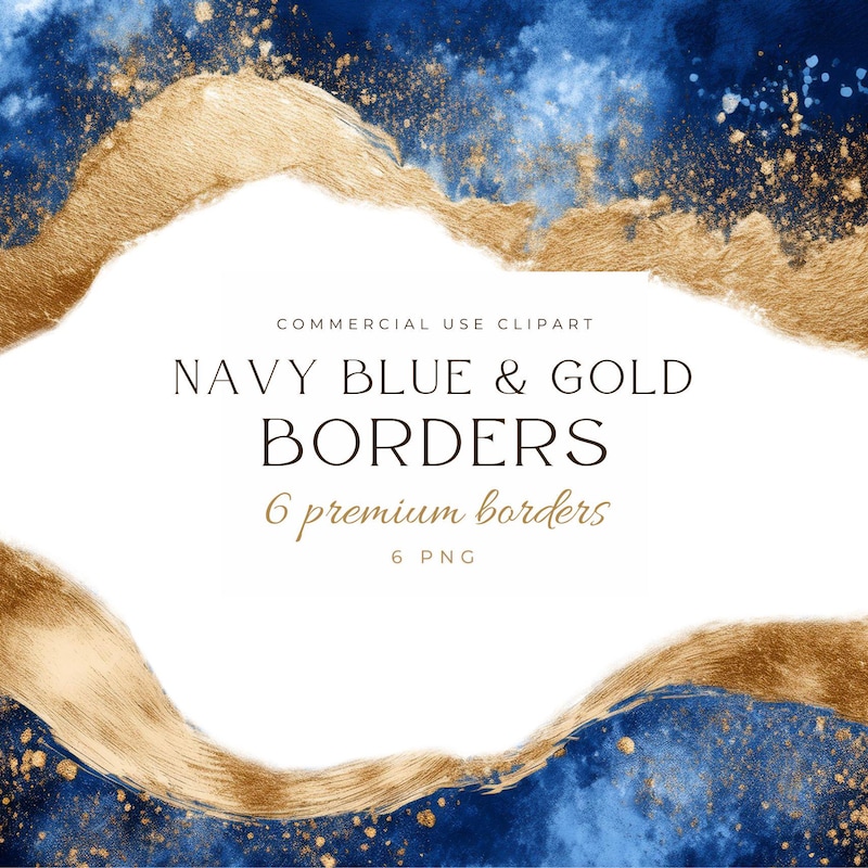 Navy Blue and Gold - Etsy