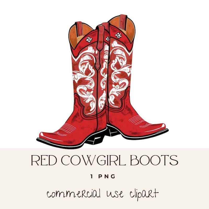 Cartoon Cowboy Boots - Etsy