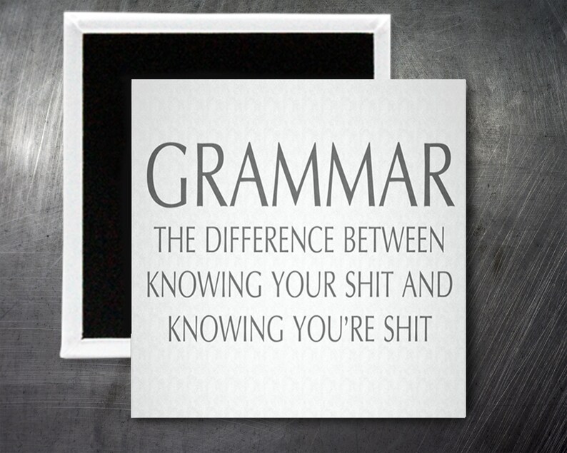 GRAMMAR the Difference Between... MAGNET. Custom Made. 1.5 X | Etsy