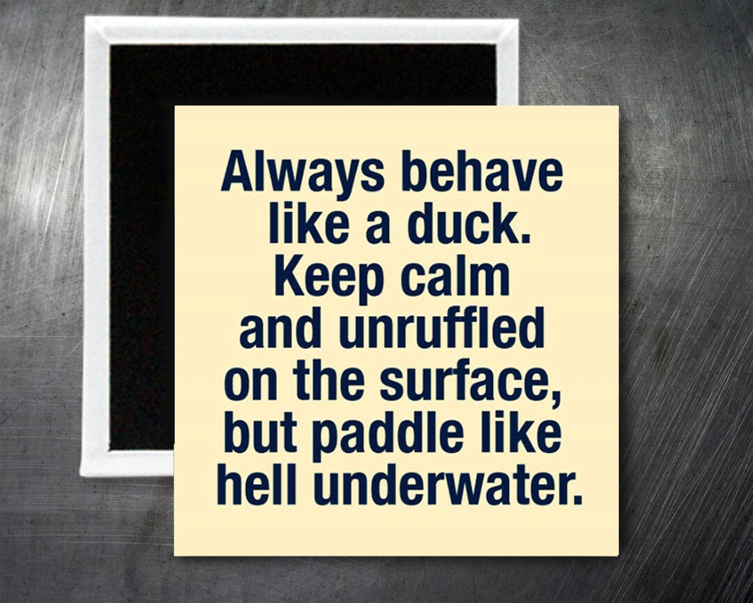 Always Behave Like a Duck...magnet. Custom Made. 1.5 X 1.5inch - Etsy