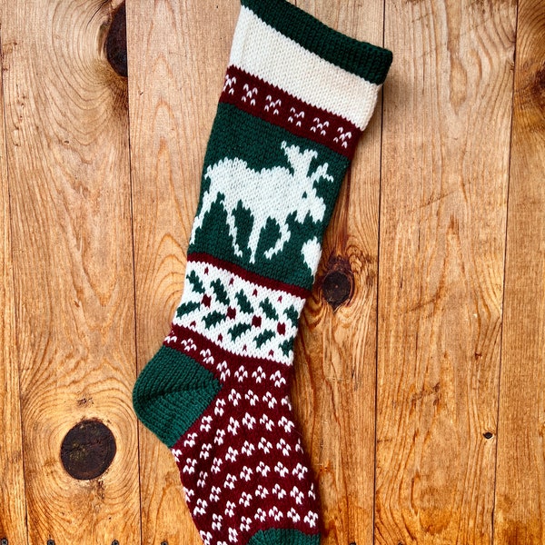 Moose Stocking - Etsy