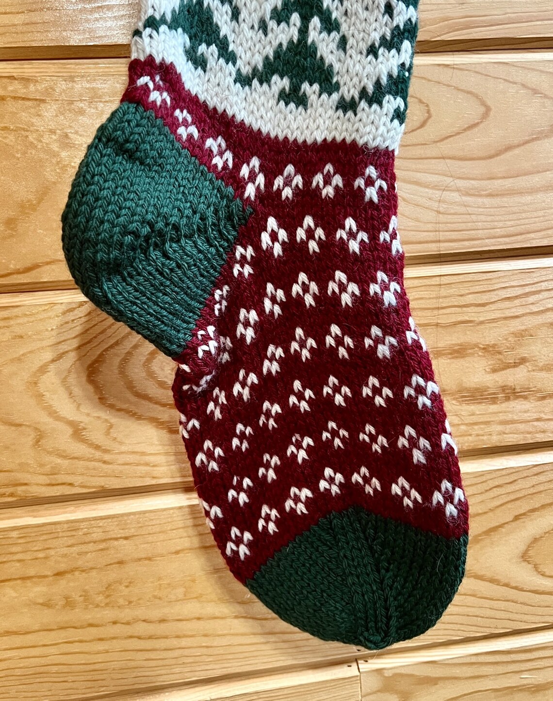 Knit Christmas Stocking Mallard Duck Ready to Ship - Etsy