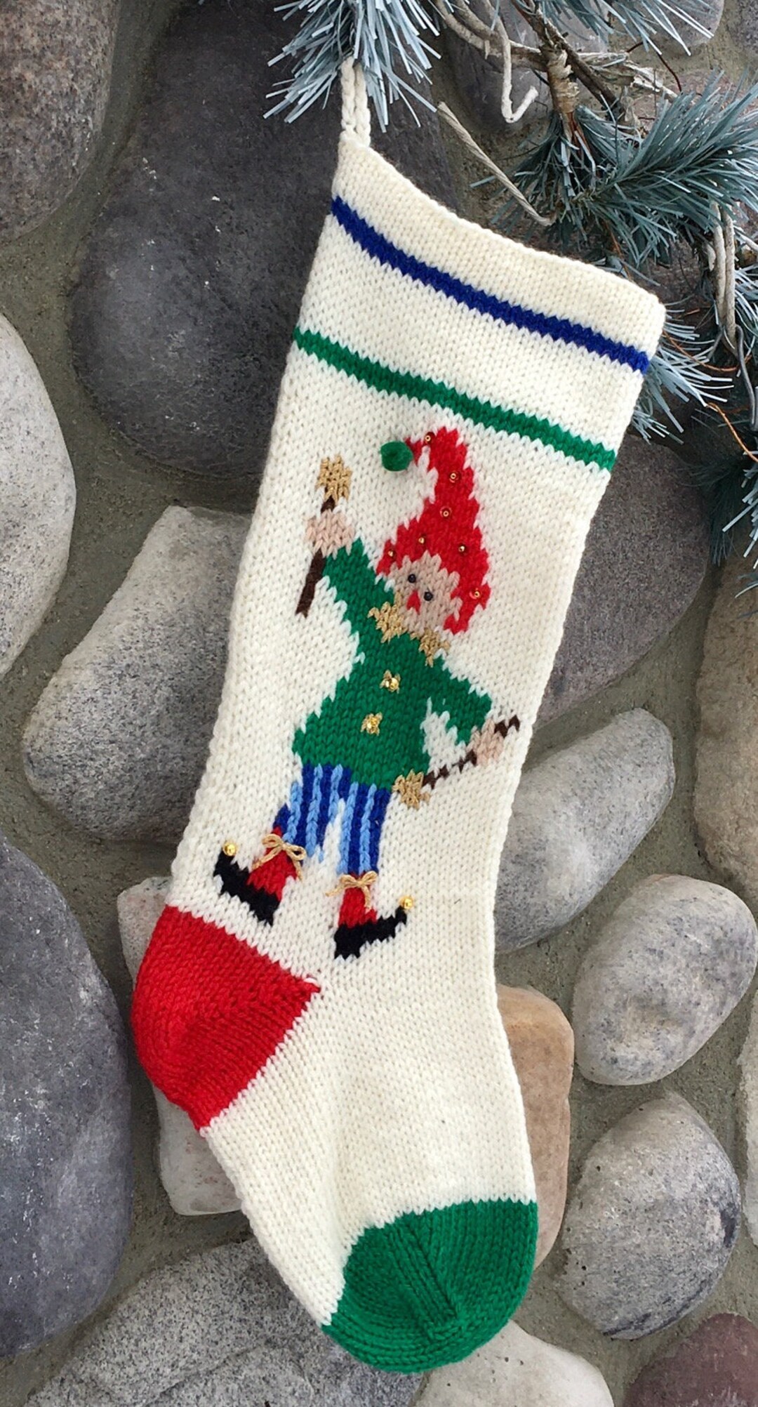 Premiere Knit Christmas Jester Elf Handmade, Ready to Ship ...