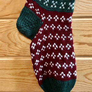 Knit Christmas Stocking Fish Handmade Ready to Ship - Etsy