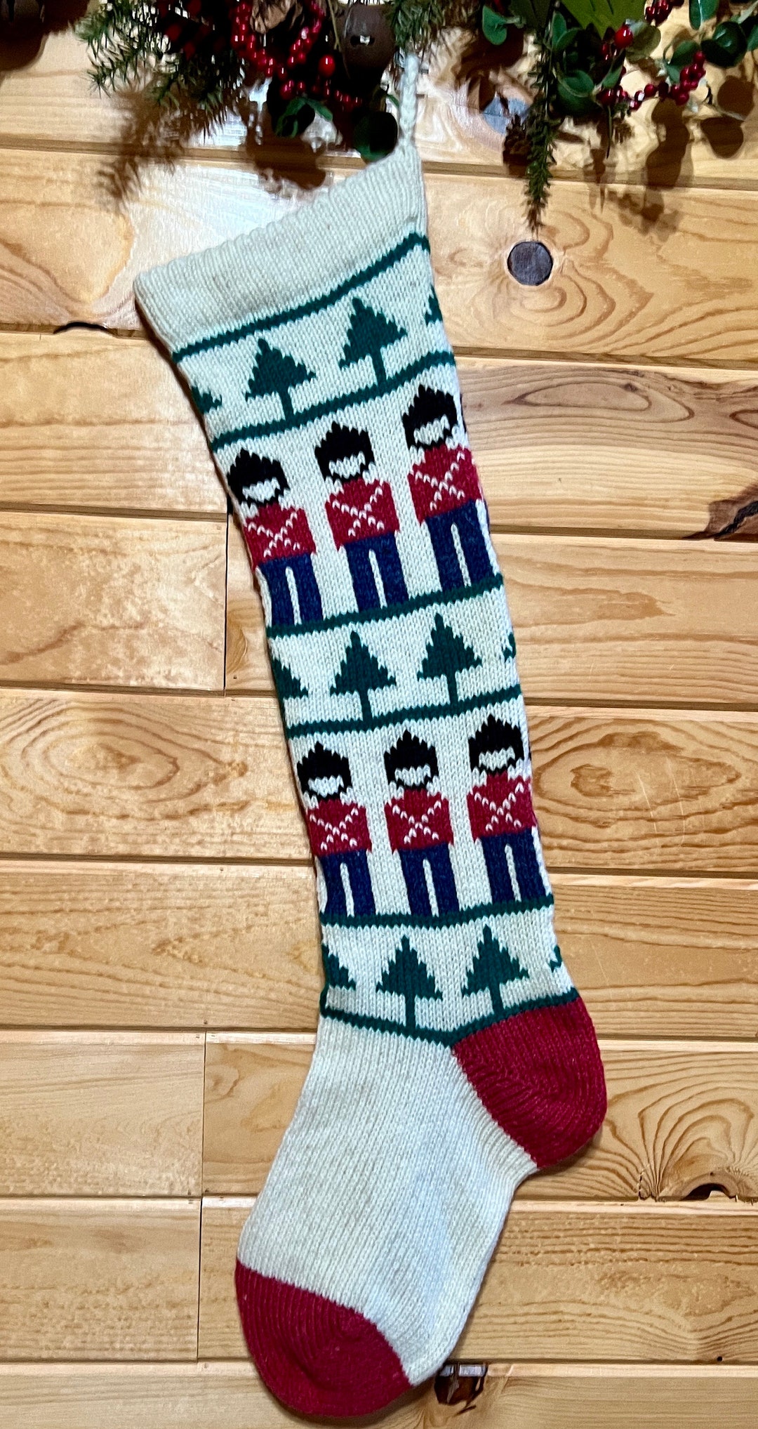 Original Christmas Cove Stocking, Jumbo Size Hand Knit Stocking ...