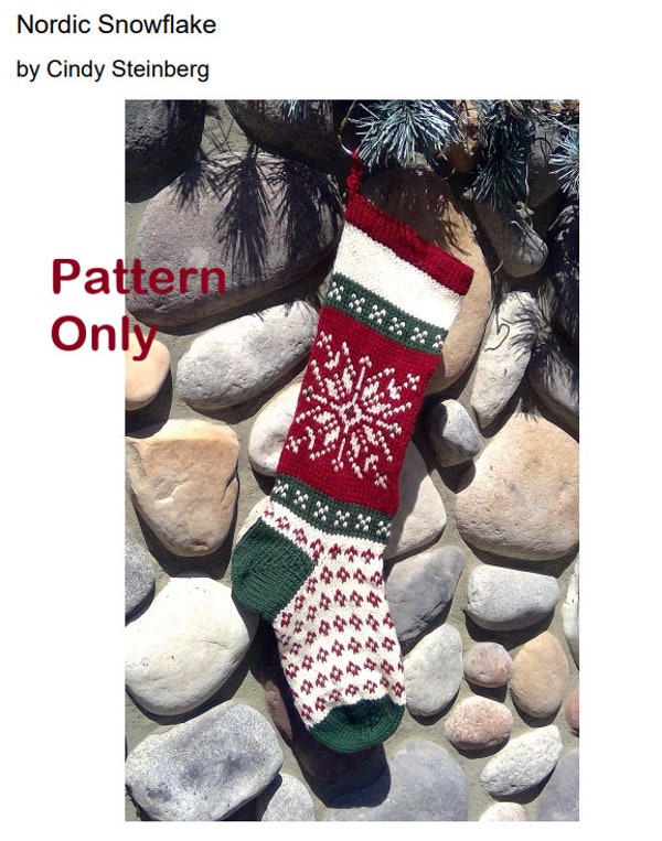 Knitted Stocking Pattern Only Oversized Mega Chunky Jumbo - Etsy Canada
