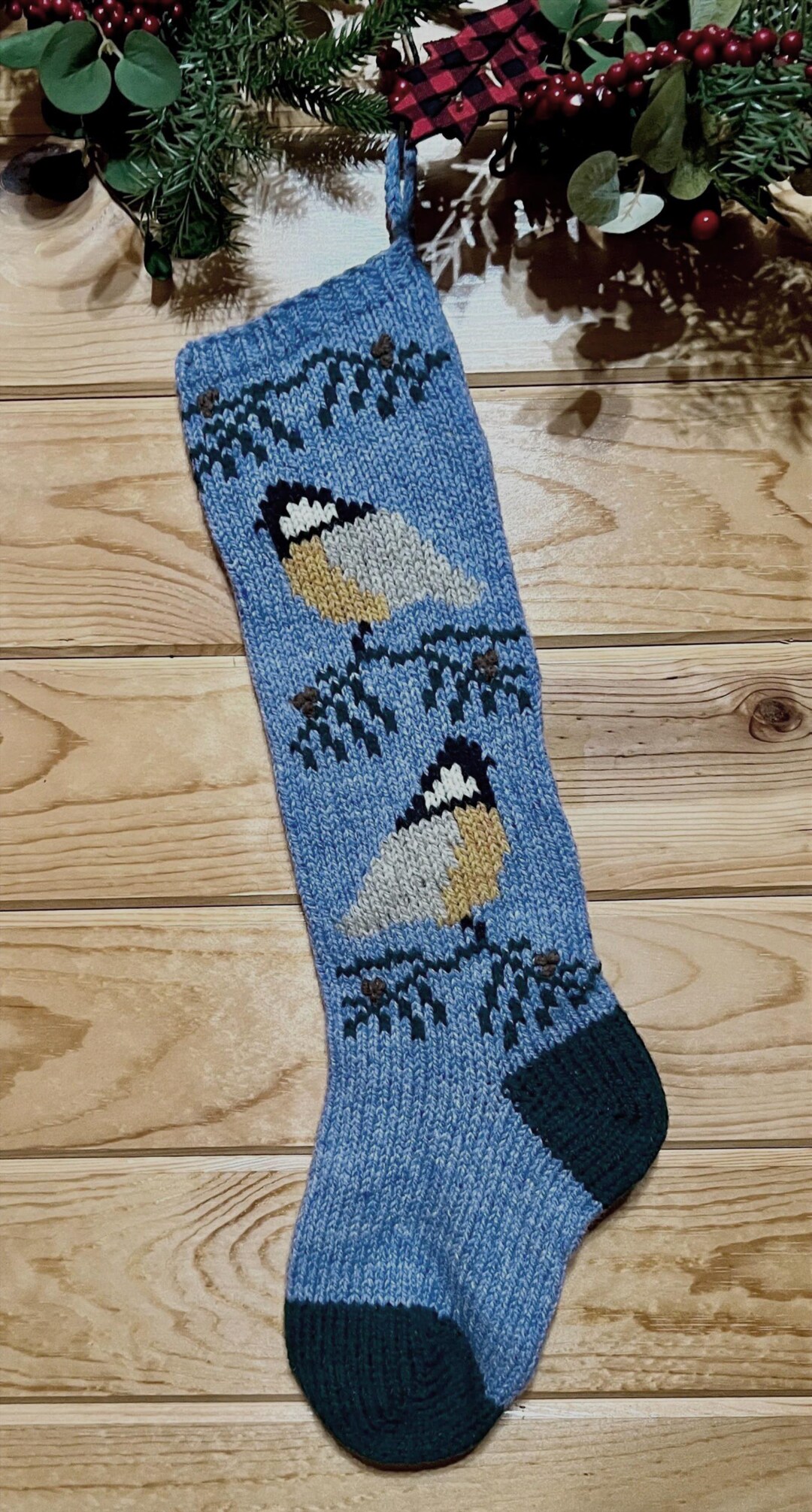 Original Christmas Cove Stocking, Hand Knit Stocking, Vintage Knit ...