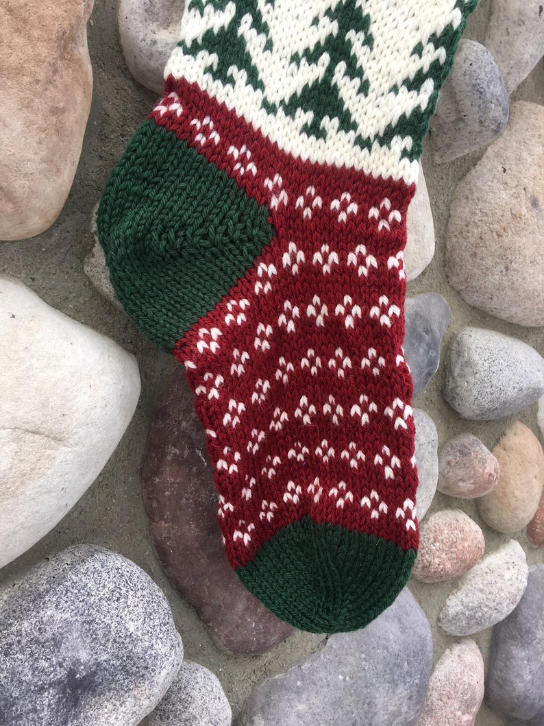 Knit Christmas Stocking Mallard Duck Ready to Ship | Etsy