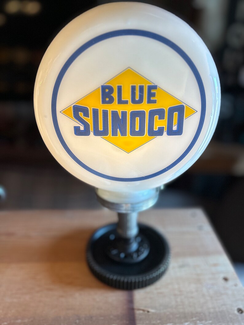 Blue Sunoco Table Lamp - Etsy