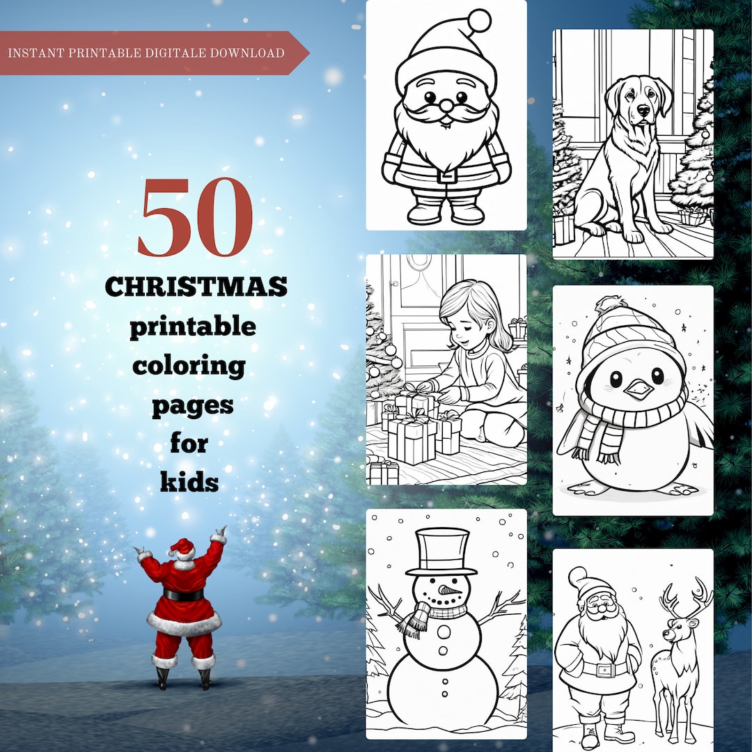 Print at Home Coloring Pages Christmas, Christmas Coloring Book ...
